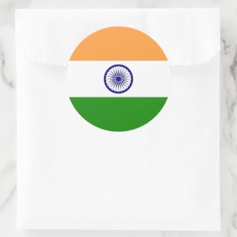 Sticker with Flag of India | Zazzle