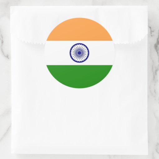 Sticker with Flag of India | Zazzle
