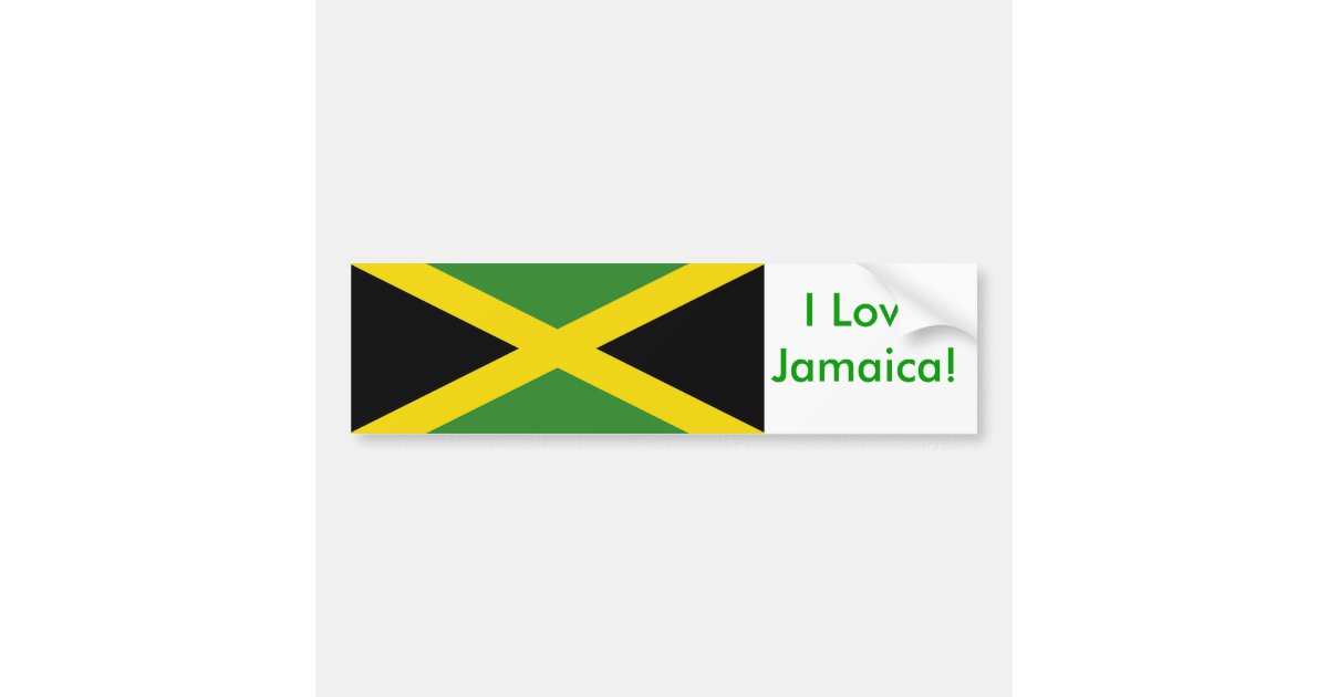 Sticker with Flag of Jamaica | Zazzle