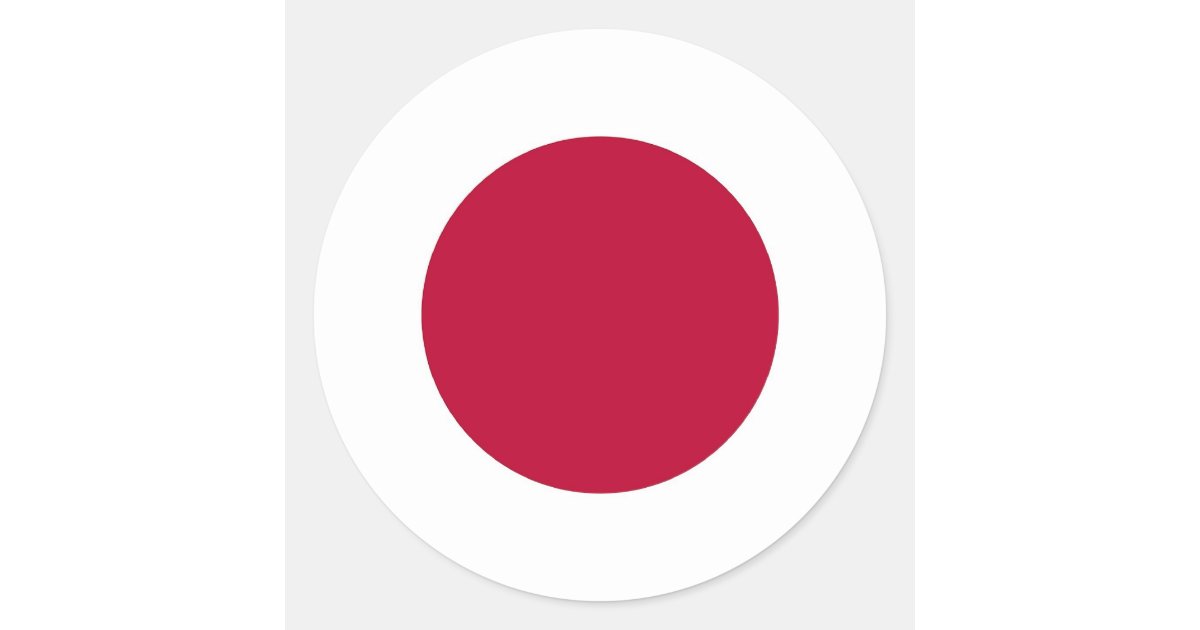 Sticker with Flag of Japan | Zazzle