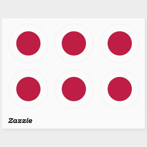 Sticker with Flag of Japan | Zazzle