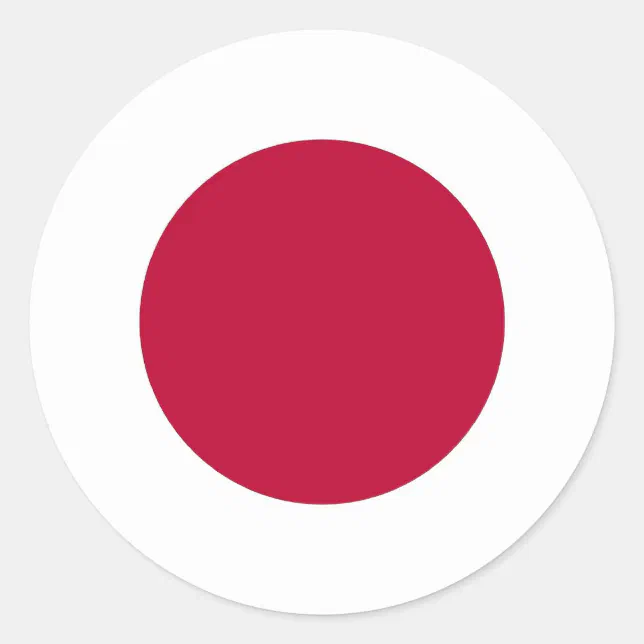 Sticker with Flag of Japan | Zazzle