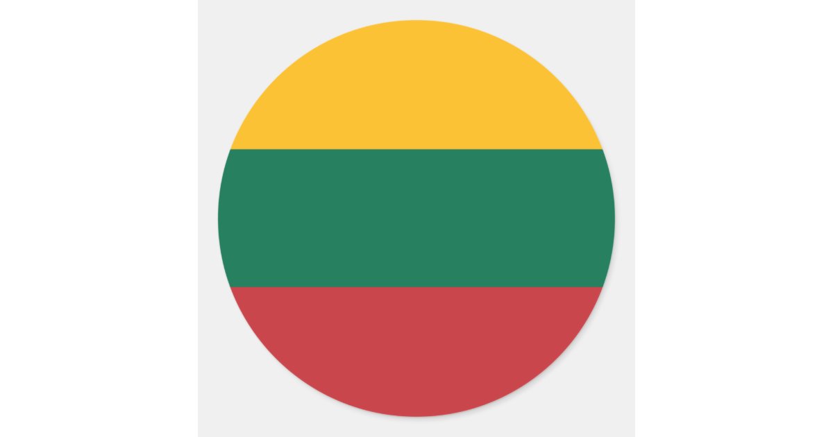 Sticker with Flag of Lithuania | Zazzle