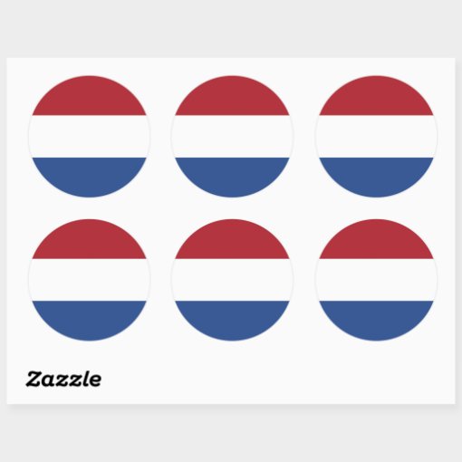 Sticker with Flag of Netherlands | Zazzle