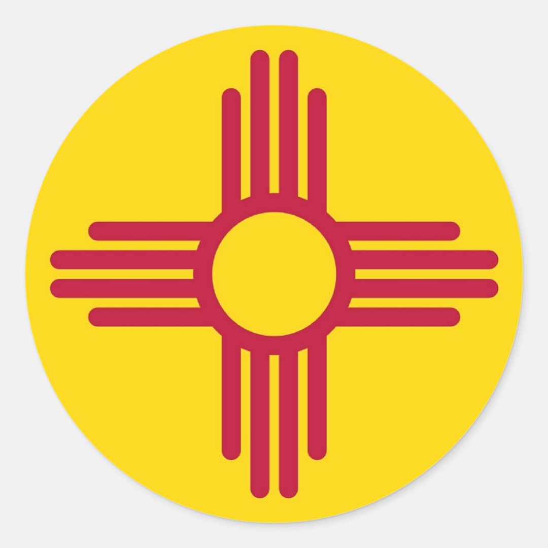 Sticker with Flag of New Mexico | Zazzle