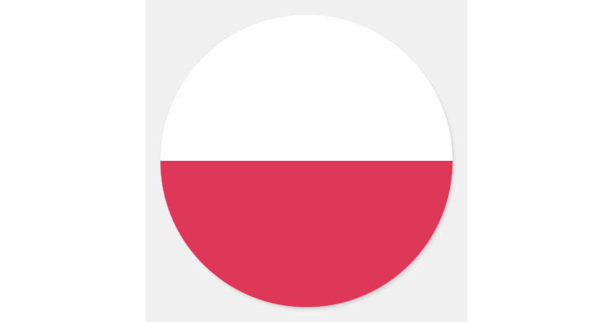 Sticker with Flag of Poland | Zazzle
