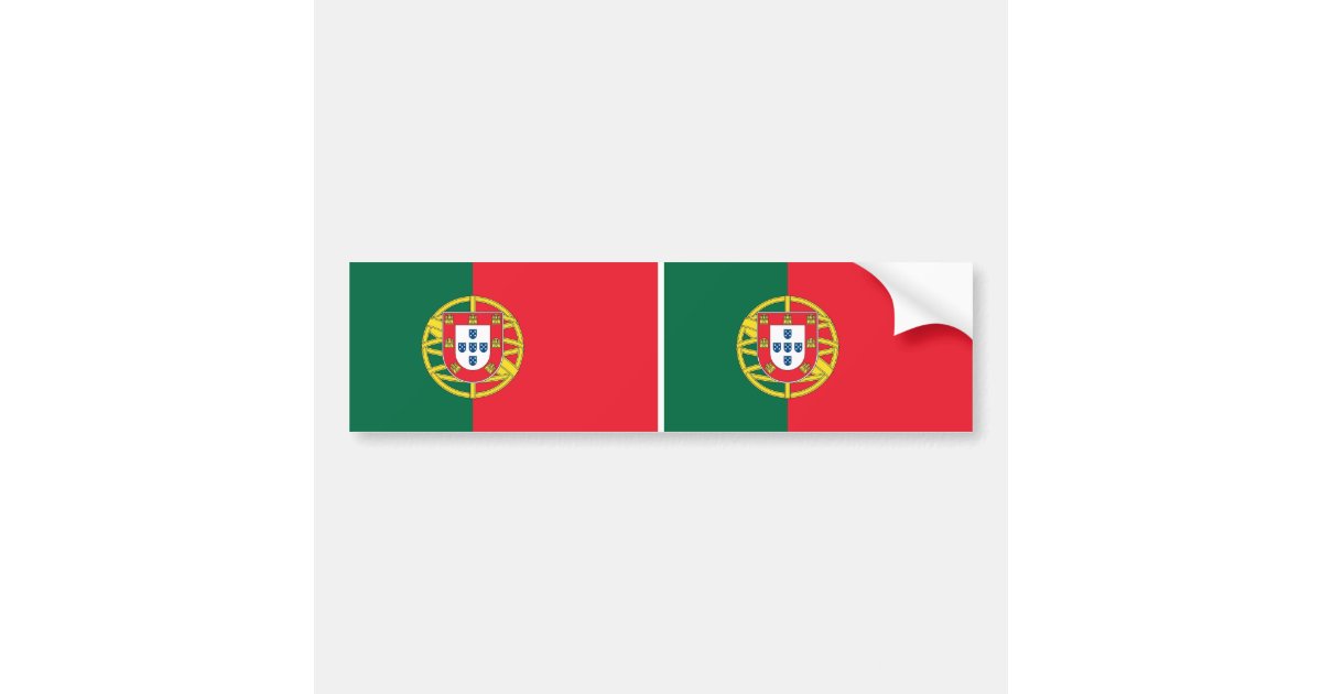 Sticker with Flag of Portugal | Zazzle