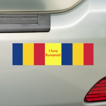 Sticker with Flag of Romania | Zazzle