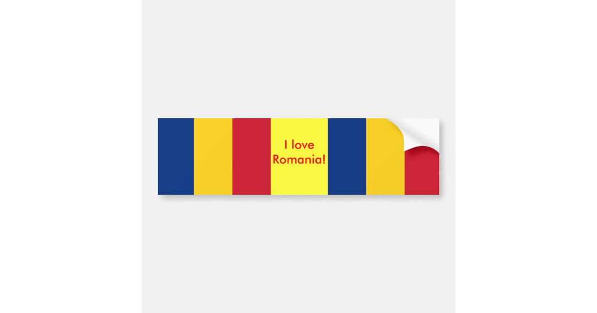 Sticker with Flag of Romania | Zazzle