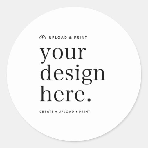 Sticker Your Design Upload 3" Round | Zazzle