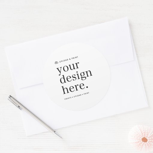 Sticker Your Design Upload 3" Round | Zazzle