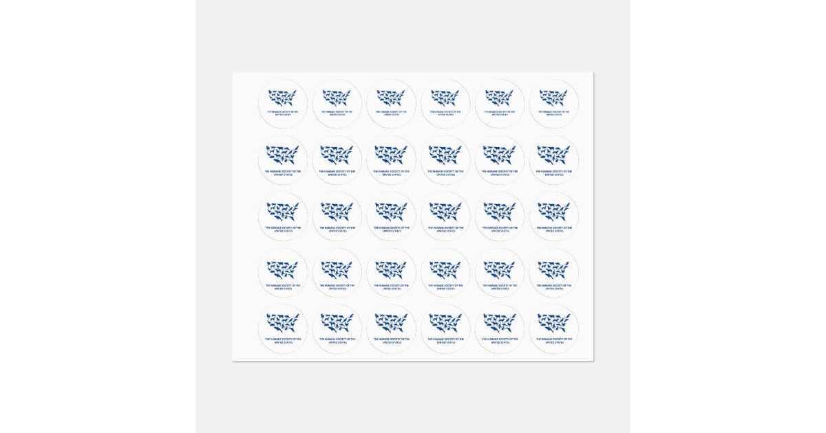 STICKERES HUMANE SOCIETY OF THE UNITED STATES LABELS | Zazzle