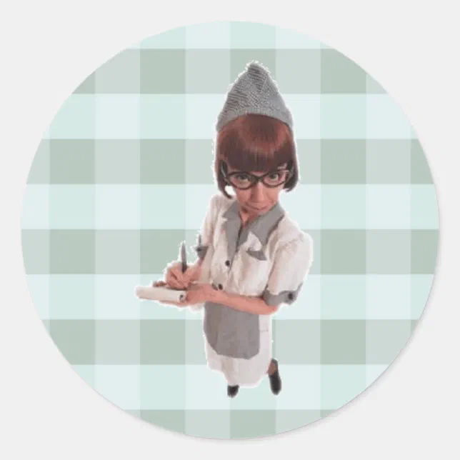 Stickers - 1950 RETRO DINER GAL | Zazzle