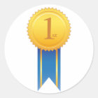 Custom 1st prize gold medal stickers and seals | Zazzle.com