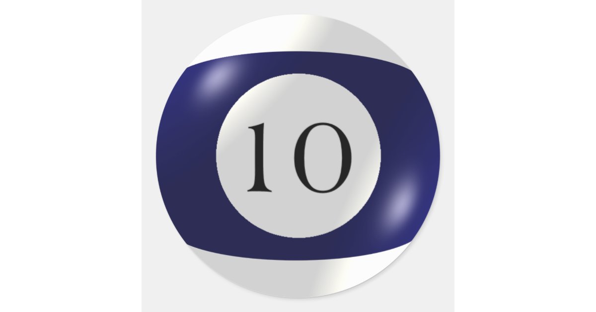Stickers - Billiards - 10 Ball | Zazzle