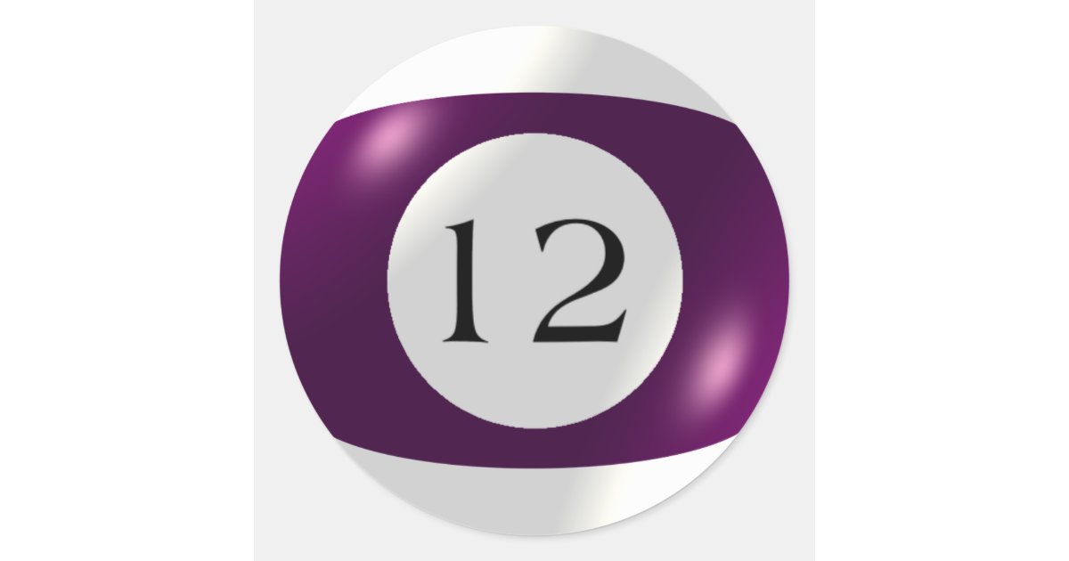 Stickers - Billiards - 12 Ball | Zazzle