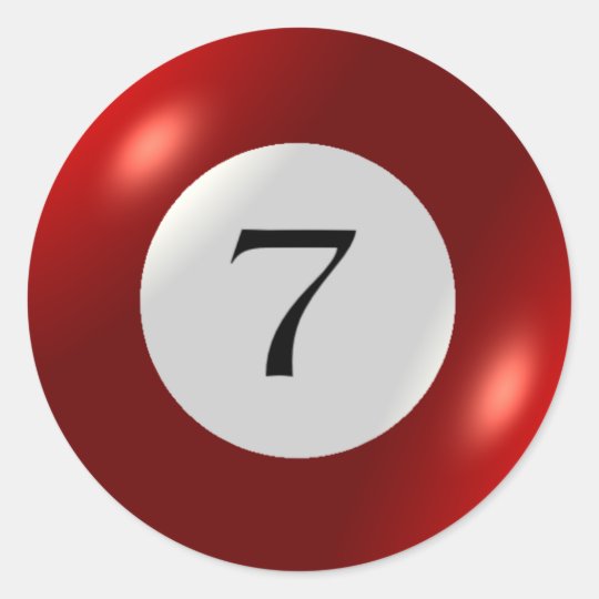 Stickers - Billiards - 7 Ball | Zazzle.com