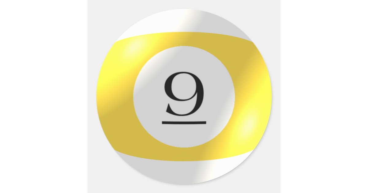 Stickers - Billiards - 9 Ball | Zazzle