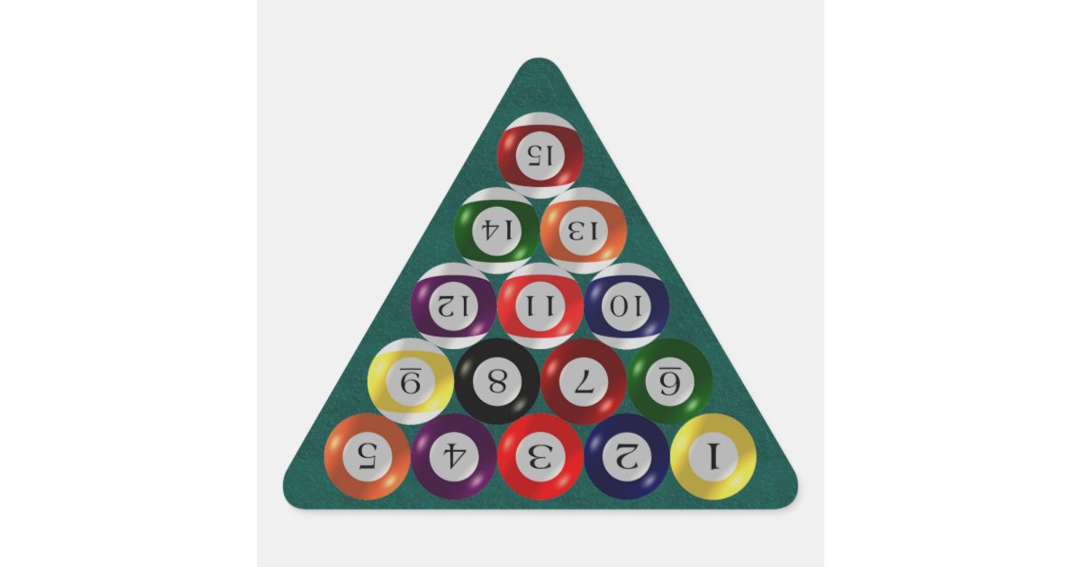 Stickers - Billiards - Racked Balls | Zazzle