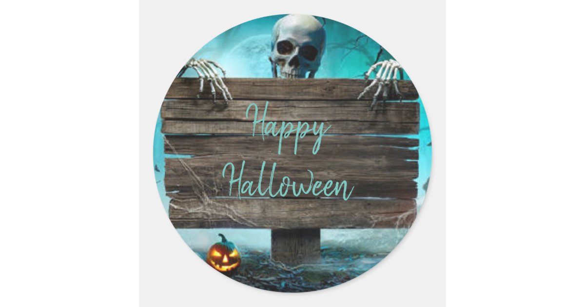 Stickers & Labels Happy Halloween | Zazzle