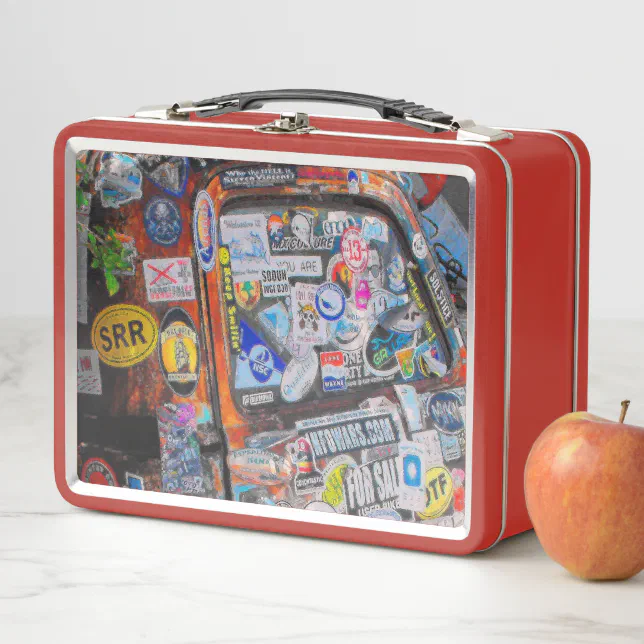 Stickers Metal Lunch Box | Zazzle