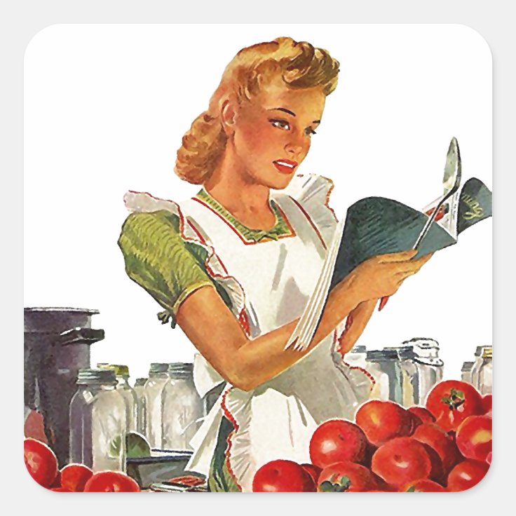 Stickers Notes Canning Jar Square Gifts Kitchen | Zazzle