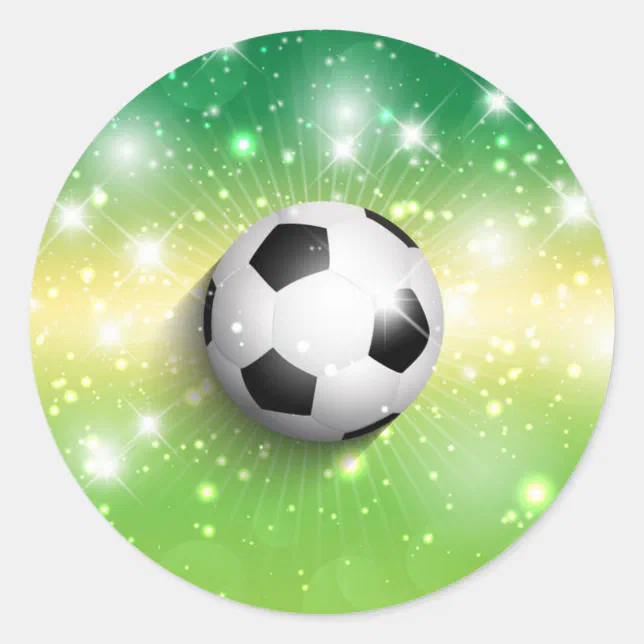 Stickers-Soccer Classic Round Sticker | Zazzle