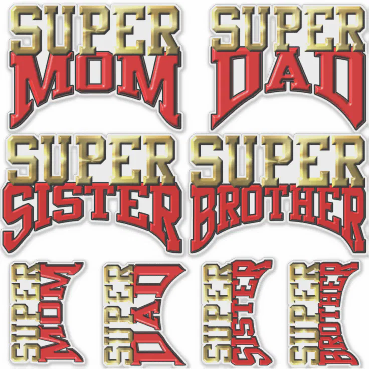Stickers - SUPER Family | Zazzle
