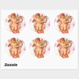 STICKERS WITH CHERUB | Zazzle