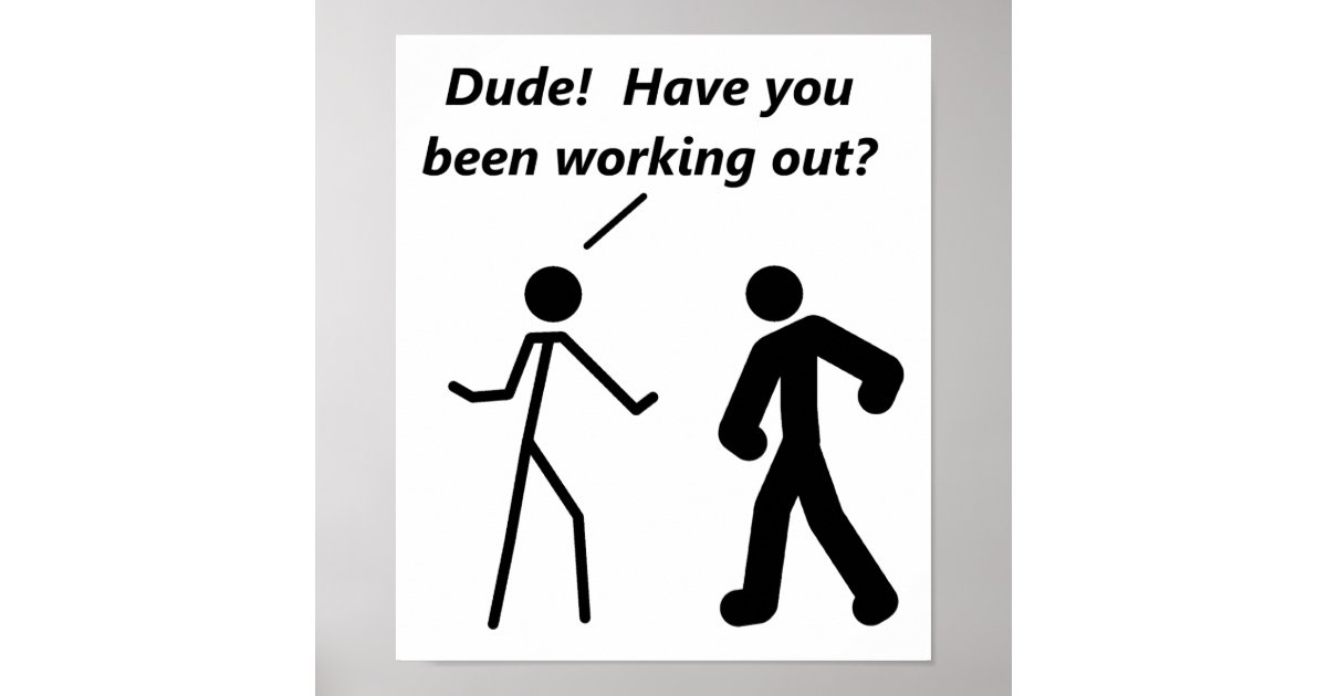 Stickman Workout Funny Poster | Zazzle