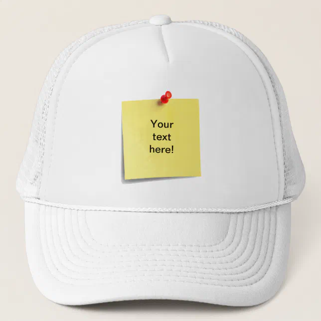 Sticky Note Hat Template - Add Your Own Text! | Zazzle