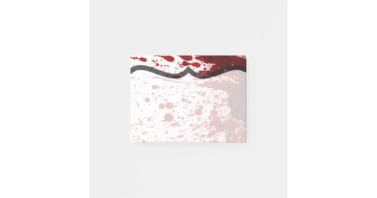 Sticky Notes Blood Splatter Vampire Gothic | Zazzle