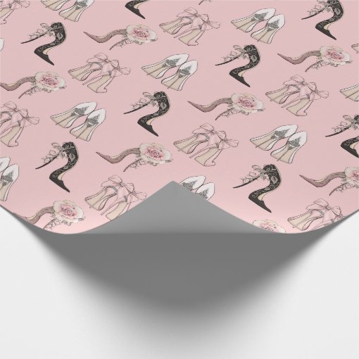 Stiletto High Heel Designer Shoes Wrapping Paper | Zazzle
