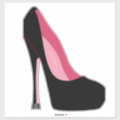 STILETTO HIGH HEEL SHOE CUSTOM CUT DECAL STICKER | Zazzle