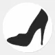 stiletto high heeled shoe icon classic round sticker | Zazzle