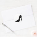 stiletto high heeled shoe icon classic round sticker | Zazzle