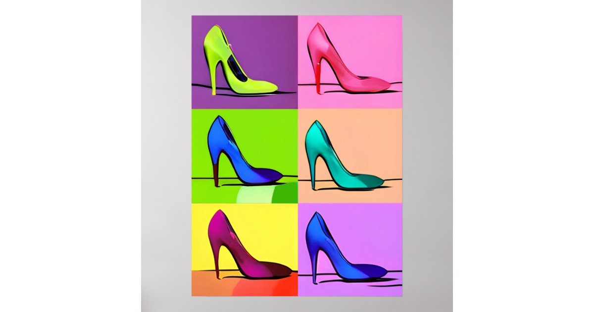 Stiletto Pumps, High Heels Poster Art | Zazzle