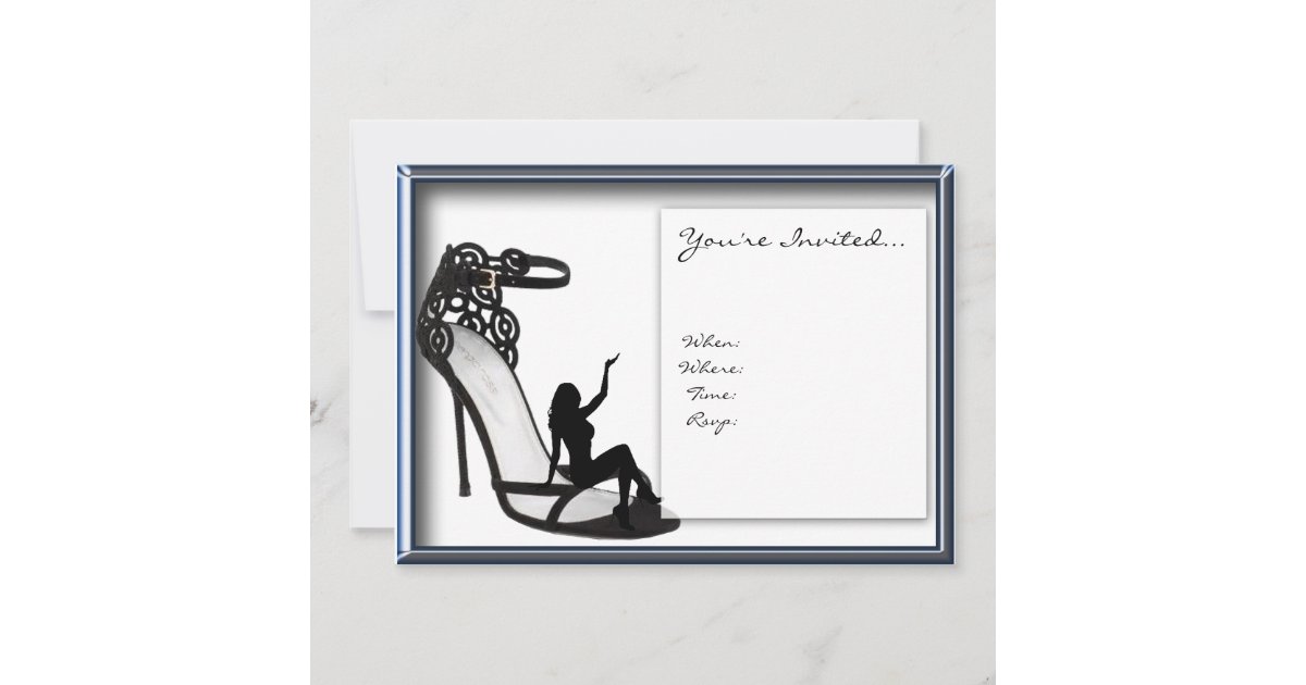 Stiletto Shadow Invitation | Zazzle