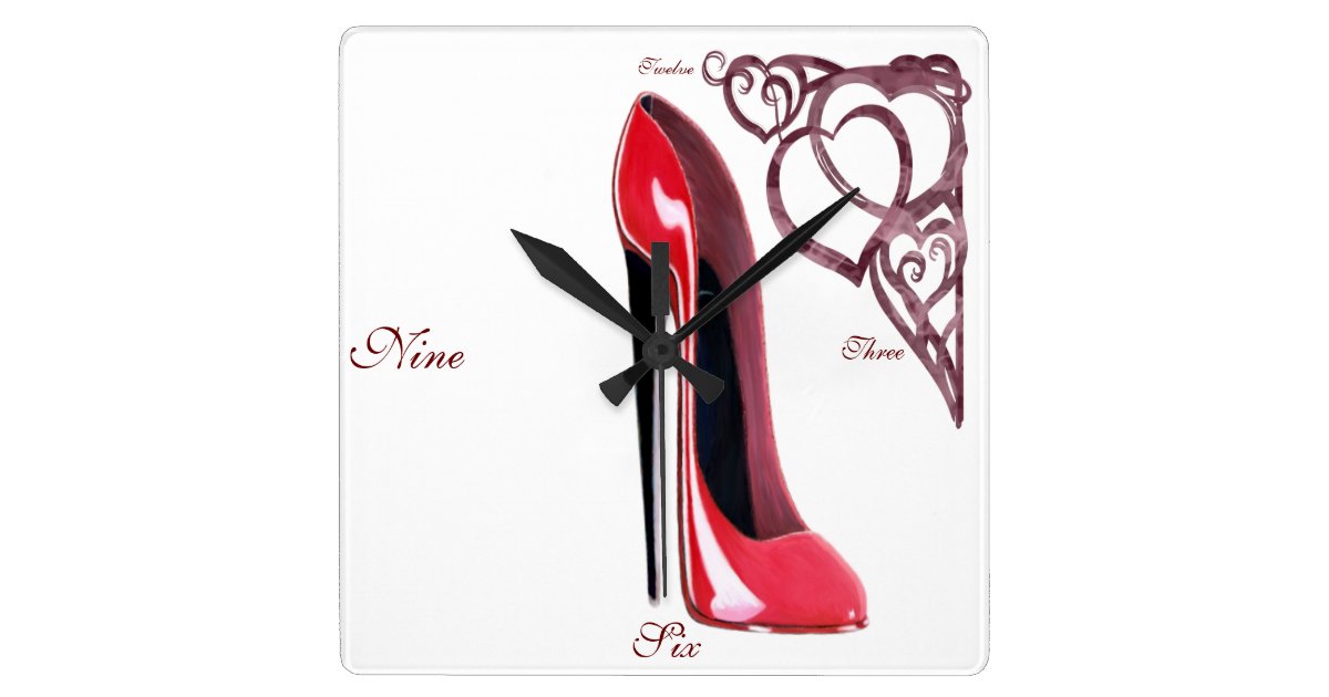 Stiletto Shoe Art Clocks | Zazzle.com