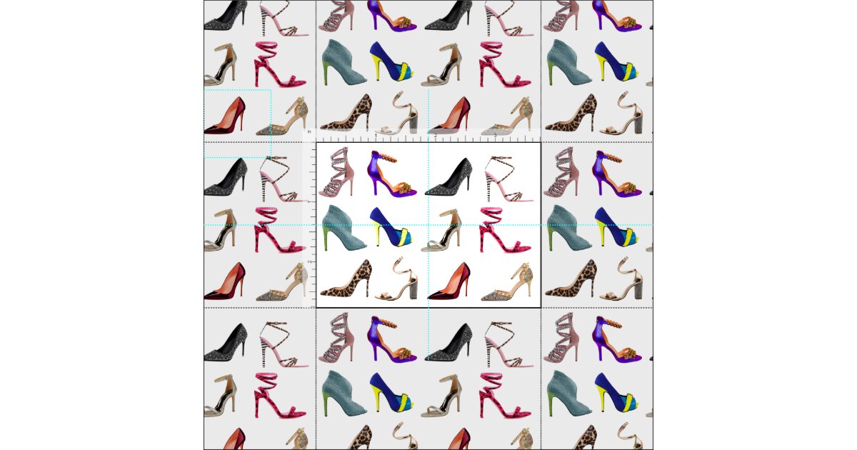 Stilettos High Heel Collage Fabric | Zazzle