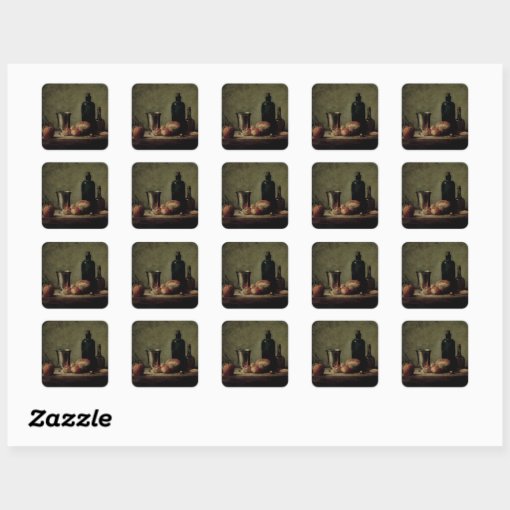 Still-life Square Sticker | Zazzle