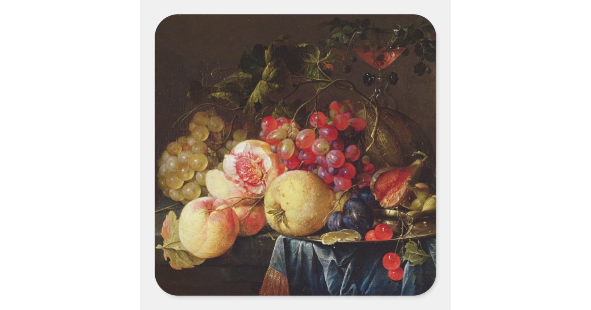 Still Life Square Sticker | Zazzle