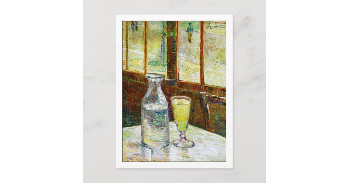 Still Life with Absinthe by Van Gogh Postcard | Zazzle