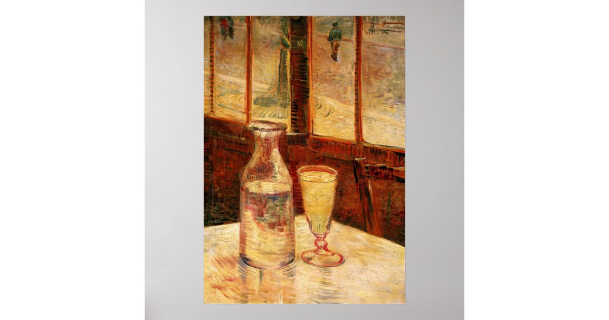 Still Life with Absinthe by Vincent van Gogh Poster | Zazzle