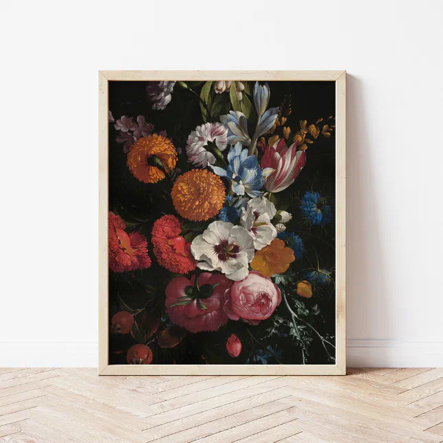 Still Life with Bouquet of Flowers | Johan Johnsen Poster | Zazzle