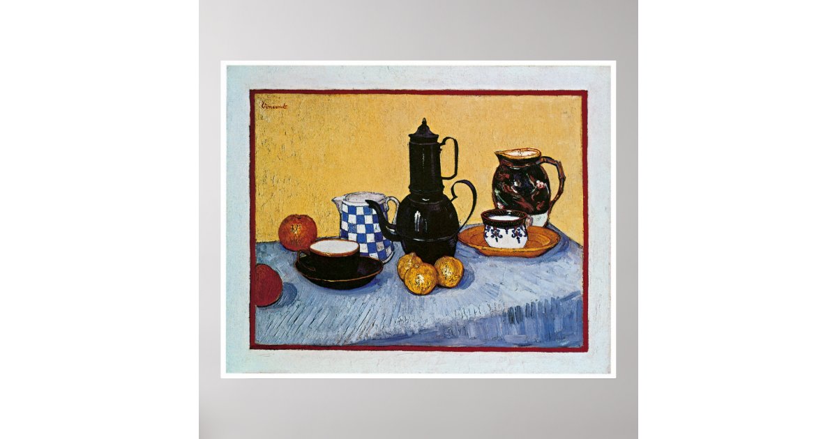 Still Life with Coffee Pot by Vincent Van Gogh Poster | Zazzle