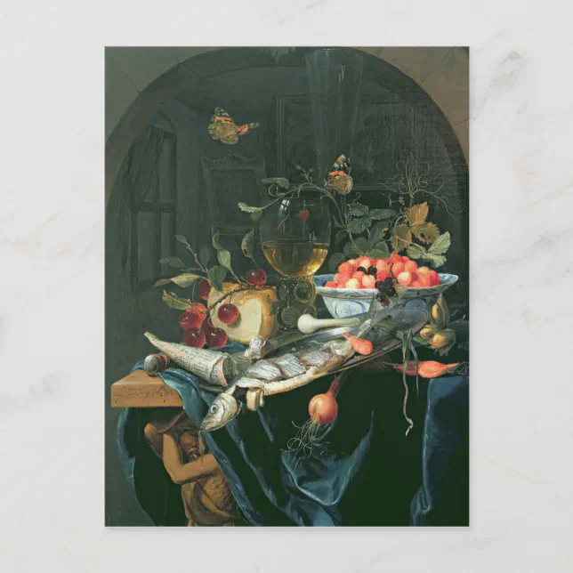 Still Life with Fish Platter Postcard | Zazzle