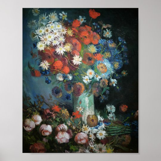 Still Life with Meadow Flowers | Vincent Van Gogh Poster | Zazzle.com