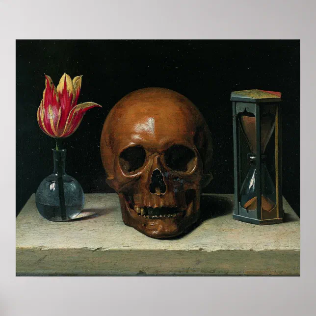 Still Life With Skull Poster | Zazzle