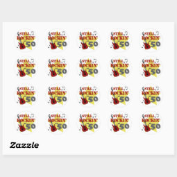 Still Rockin' At 50 Classic Round Sticker | Zazzle